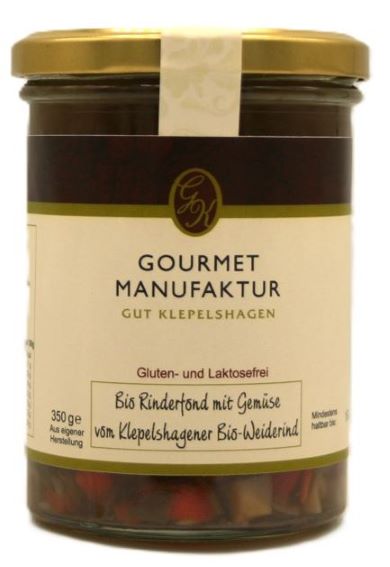 Bio-Rinderkraftbrühe mit Gemüse | Gourmet Manufaktur Gut Klepelshagen